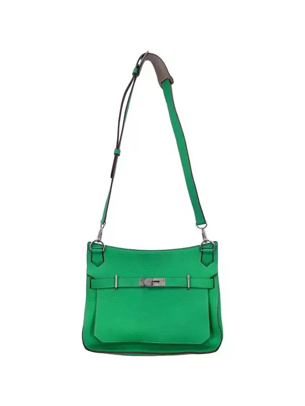 Hermès 2012 Taurillon Clemence Jypsiere 34 Shoulder Bag - Green