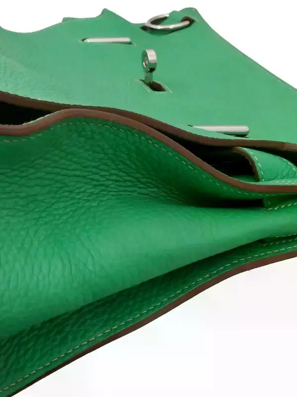 Hermès 2012 Taurillon Clemence Jypsiere 34 Shoulder Bag - Green