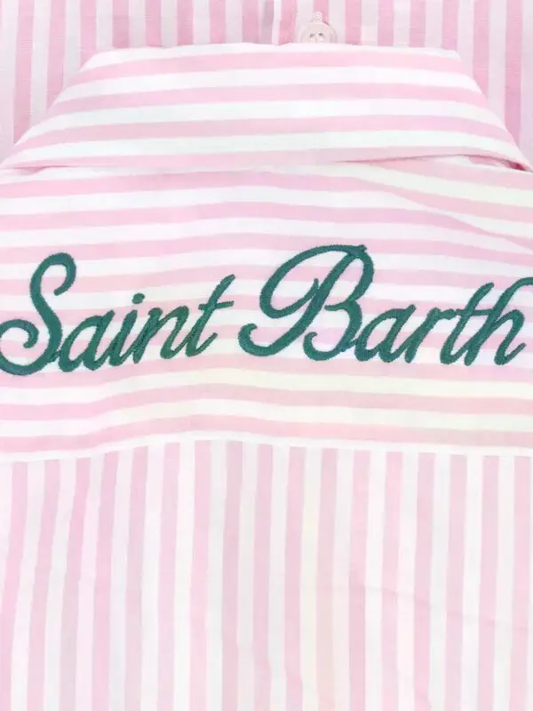 MC2 SAINT BARTH Striped Cotton Shirt - Pink