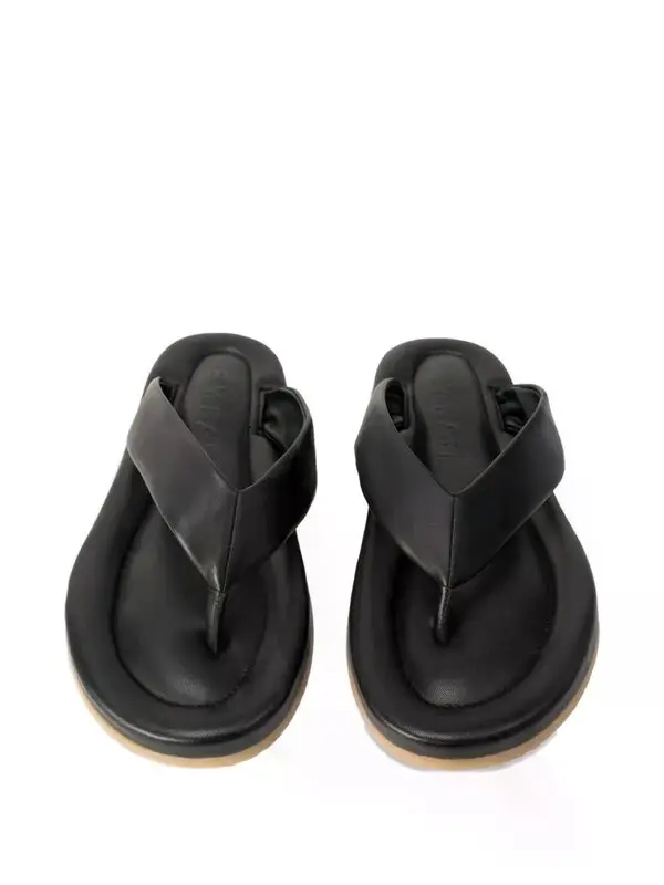 By Far Dasha 2.0 Leather Sandals - Black