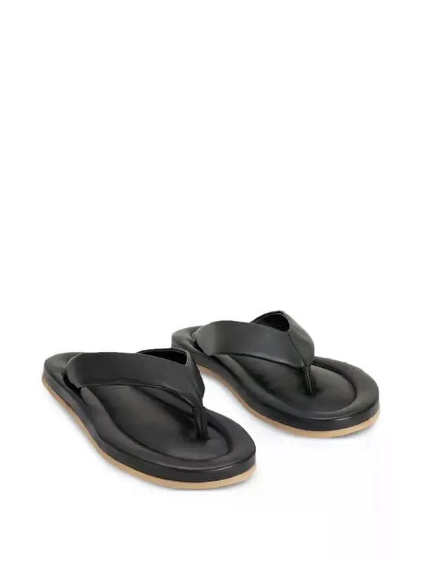 By Far Dasha 2.0 Leather Sandals - Black