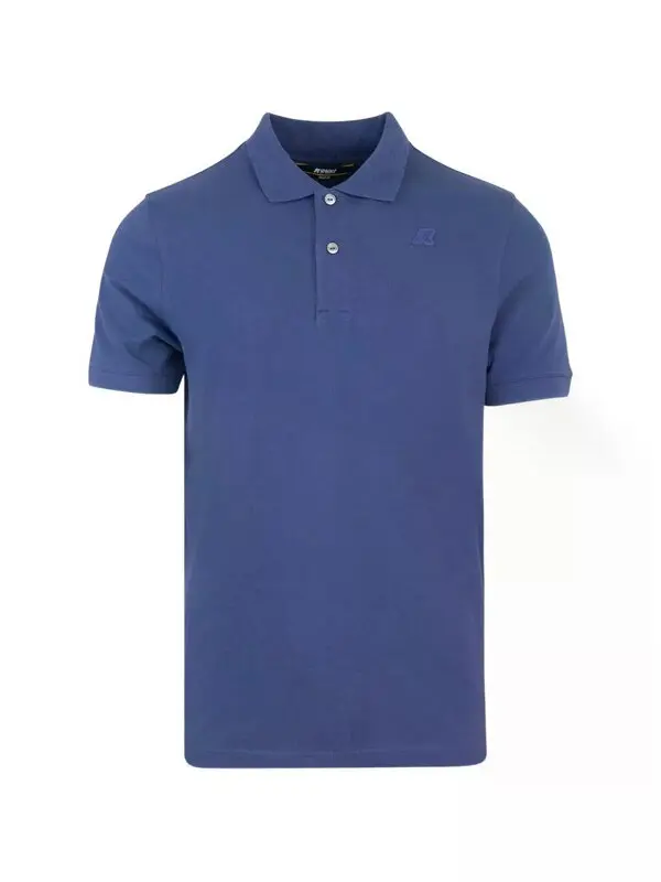 K-WAY Amedee Piquet Logo-patch Polo Shirt - Blue