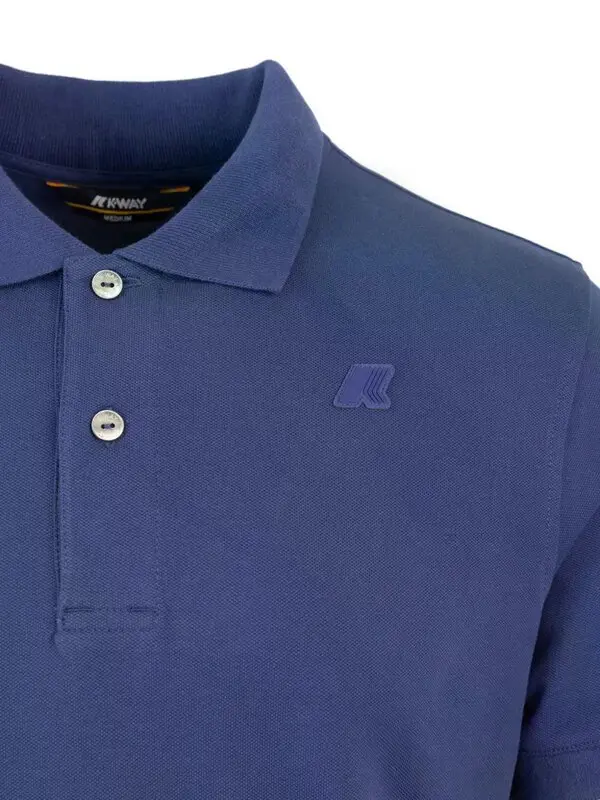 K-WAY Amedee Piquet Logo-patch Polo Shirt - Blue