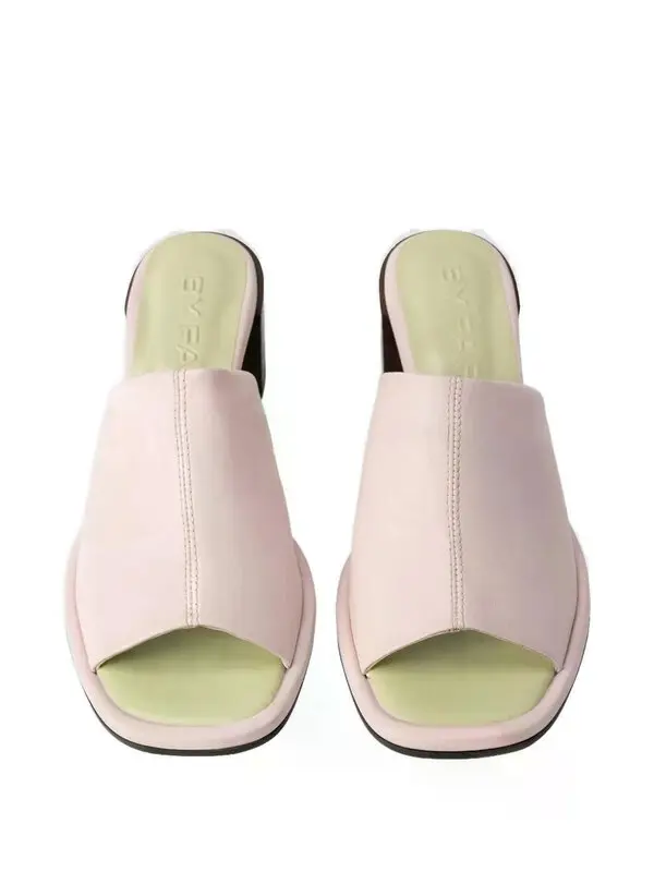 By Far Francisco Leather Sandals - Pink