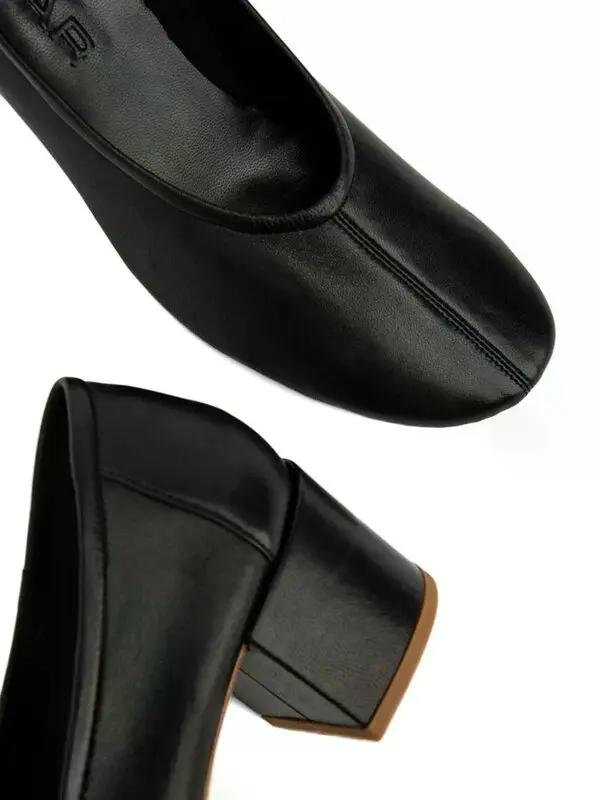 By Far Prudence Leather Pumps - Black