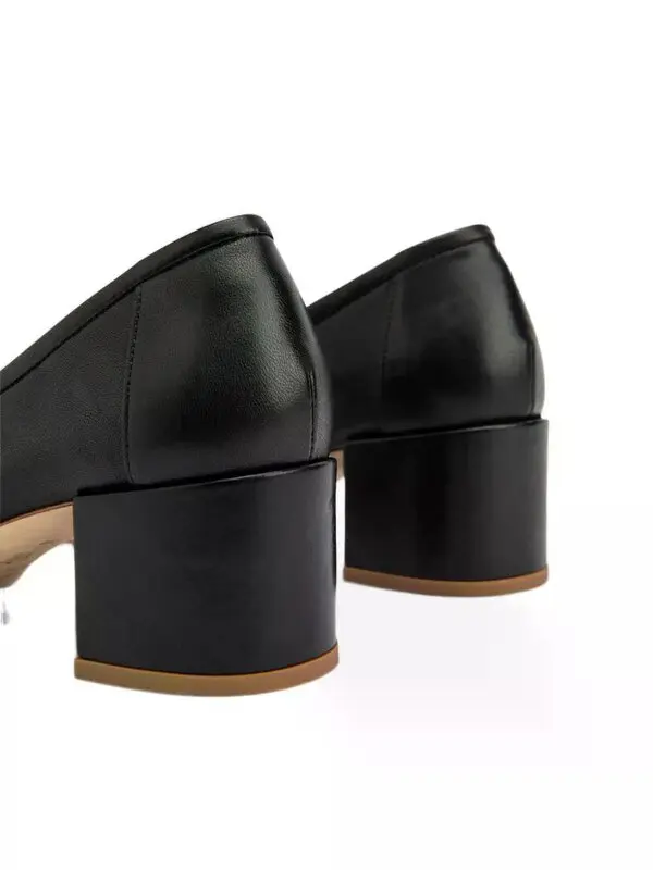 By Far Prudence Leather Pumps - Black