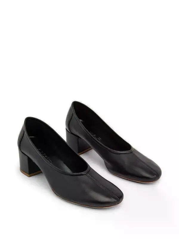 By Far Prudence Leather Pumps - Black