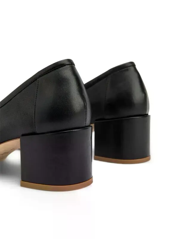 By Far Prudence Leather Pumps - Black