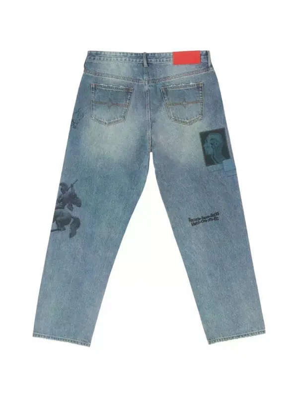 BLDG4 Editorial Graphic Print Jeans