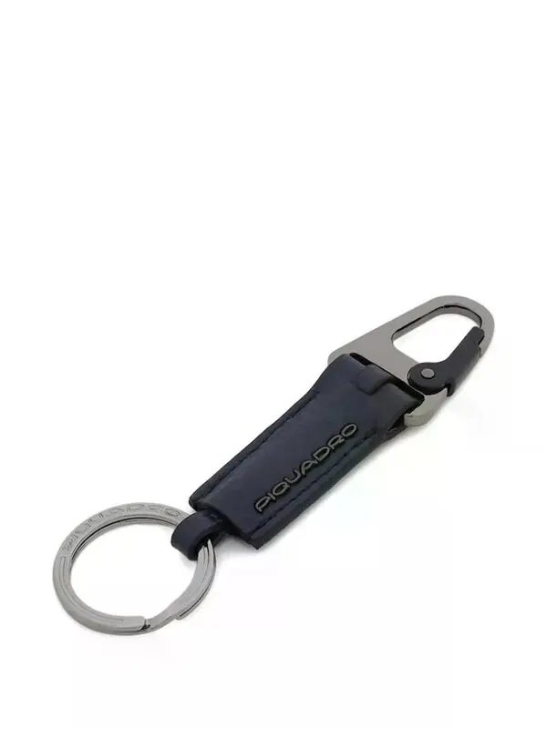 PIQUADRO Leather Carabiner Keyring