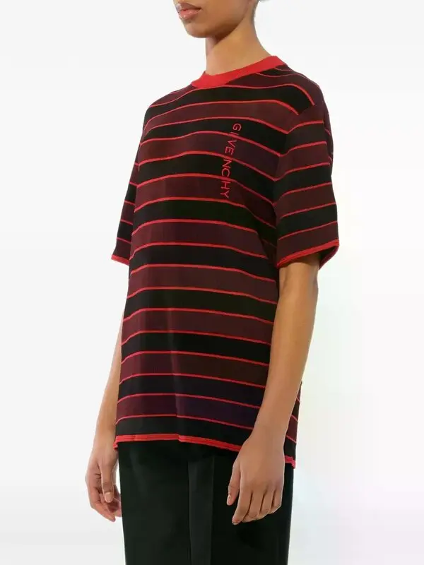 Givenchy Striped Logo Embroidered Sweater