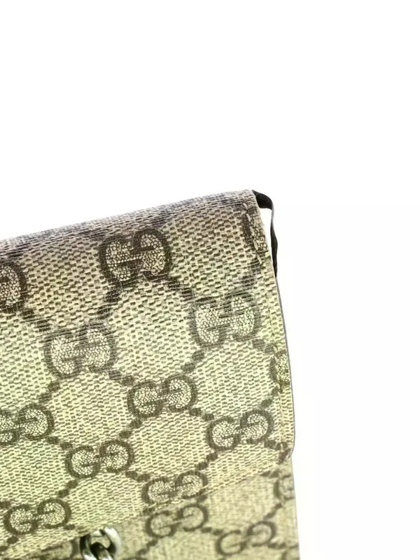 Gucci Dionysus Chain Wallet Gg Coated Canvas - Brown