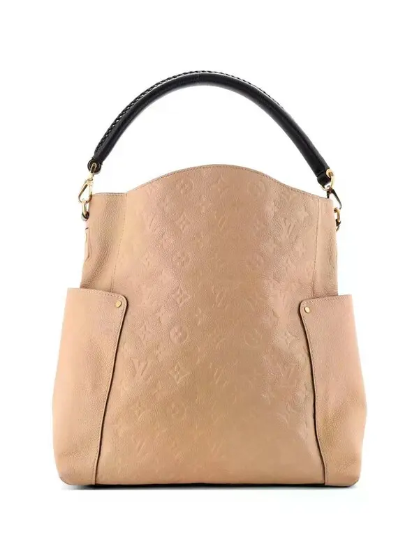 LOUIS VUITTON Bagatelle Monogram Empreinte Leather Hobo Bag - Neutrals