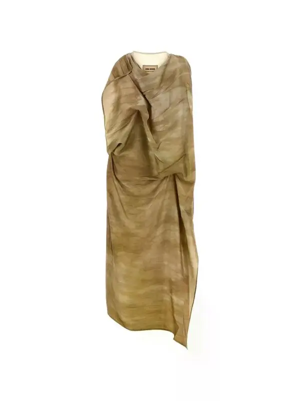 UMA WANG Draped Printed Dress