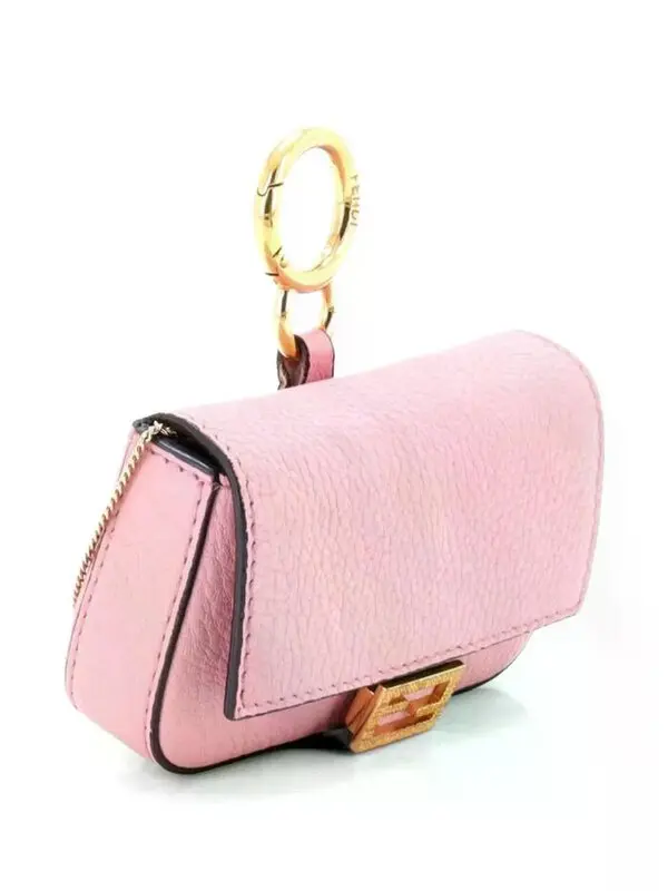 Fendi Leather Nano Crossbody Bag - Pink