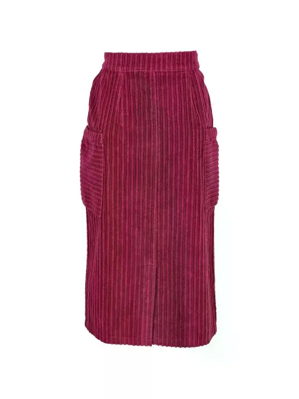 Saint Laurent Corduroy Midi Skirt