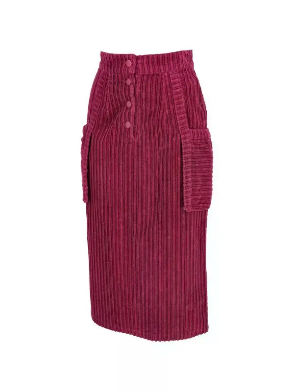 Saint Laurent Corduroy Midi Skirt
