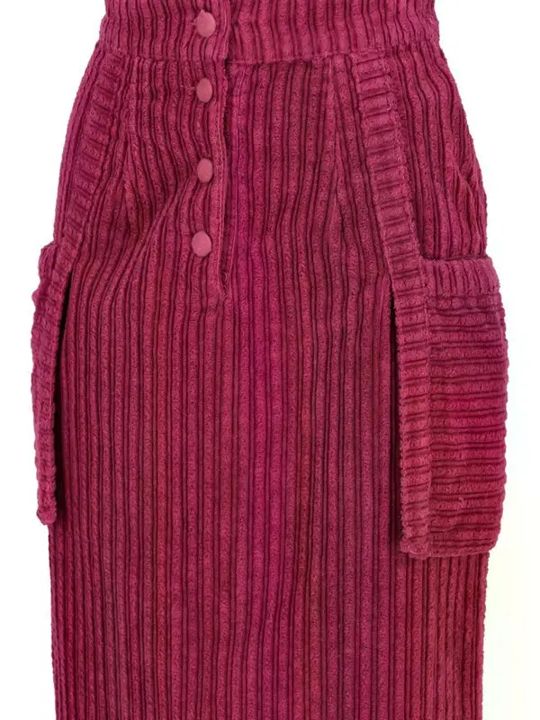 Saint Laurent Corduroy Midi Skirt