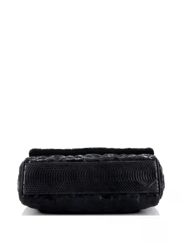 Dolce & Gabbana Miss Charles Flap Bag Quilted Sequins And Python Medium Shoulder Bag