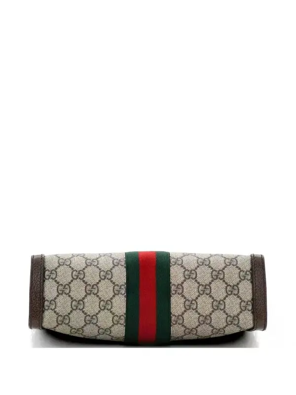 Gucci Ophidia Chain Shoulder Bag Gg Coated Canvas Small Crossbody Bag - Brown