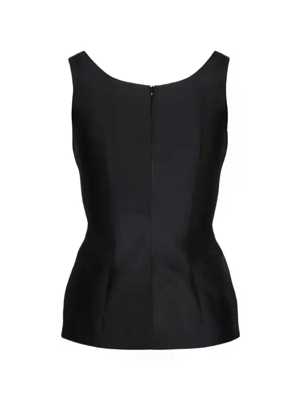 Magda Butrym Ruffled Floral Appliqué Top