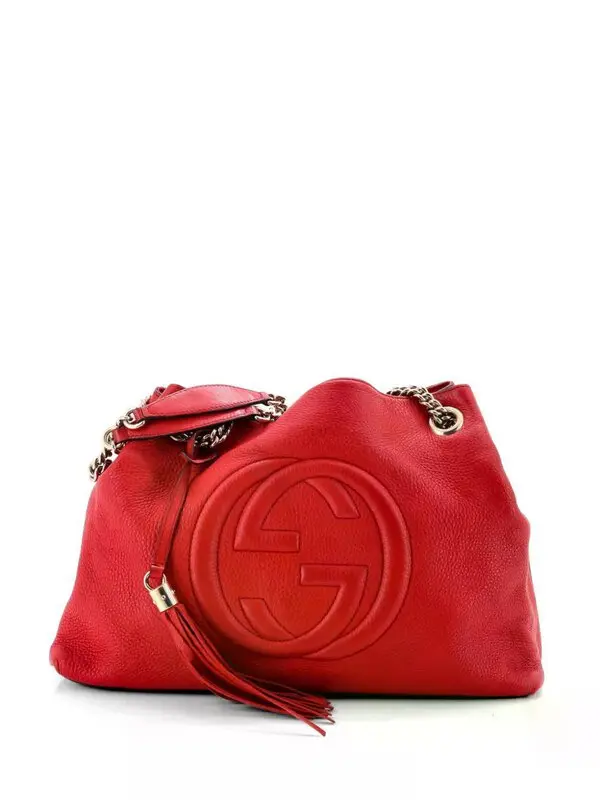 Gucci Soho Chain Strap Leather Shoulder Bag - Red