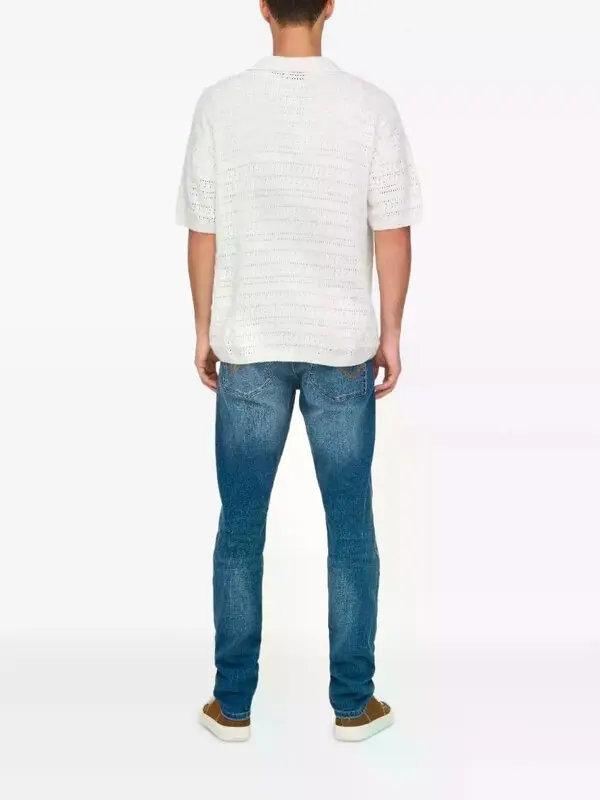 ONLY&SONS|MAN Only&sons Open Knit Polo Neck Sweater