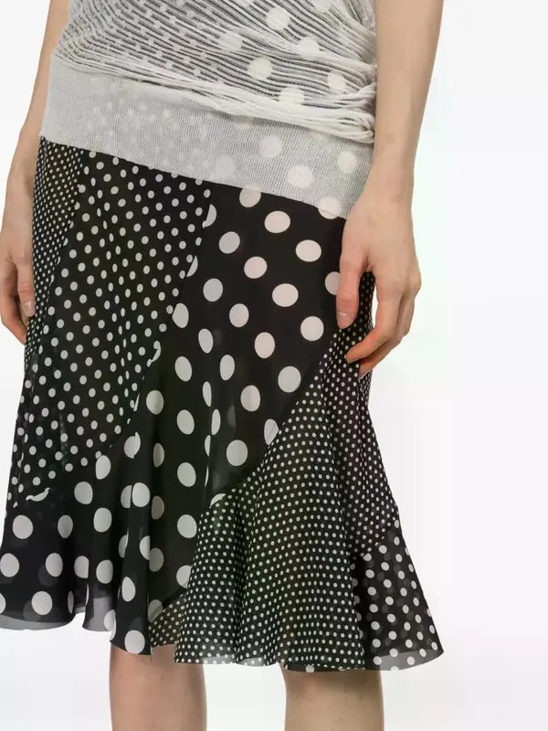 Junya Watanabe Polka-dot Midi Skirt
