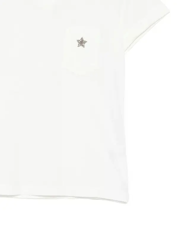 Lorena Antoniazzi V-neck T-shirt With Star Embellishment