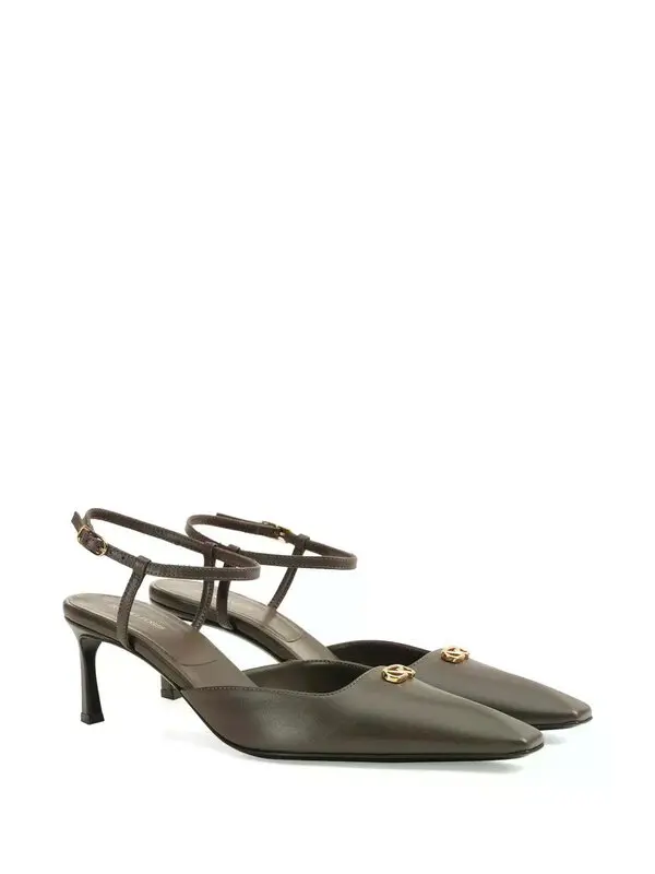 SERGIO ROSSI Surge Logo-plaque Pumps - Brown
