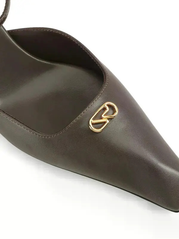 SERGIO ROSSI Surge Logo-plaque Pumps - Brown