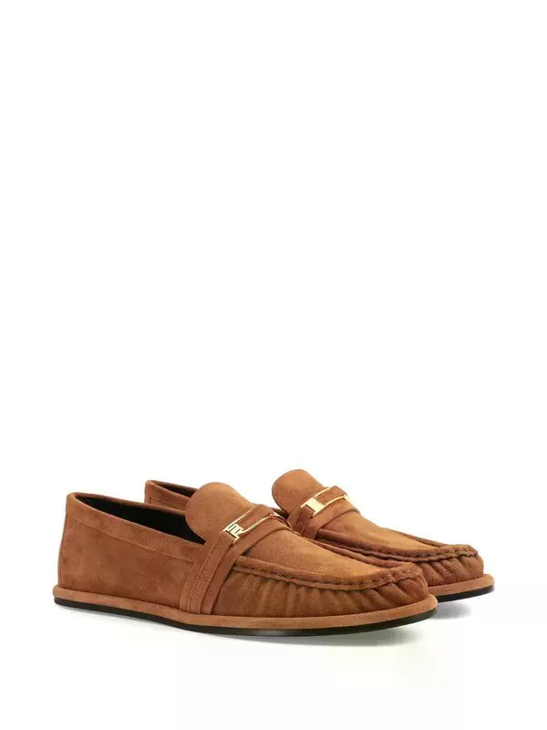 SERGIO ROSSI Logo Plaque Loafers