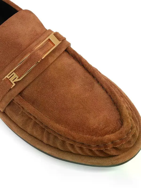 SERGIO ROSSI Logo Plaque Loafers