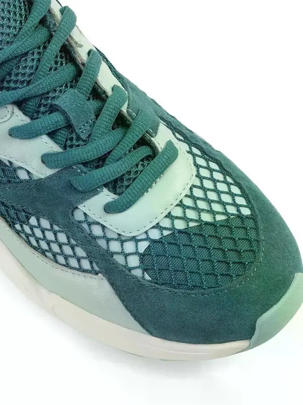 SERGIO ROSSI Panelled Mesh Sneakers - Green