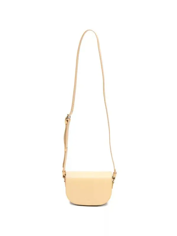 A.p.c. Curved Silhouette Shoulder Bag With Logo Lettering - Yellow
