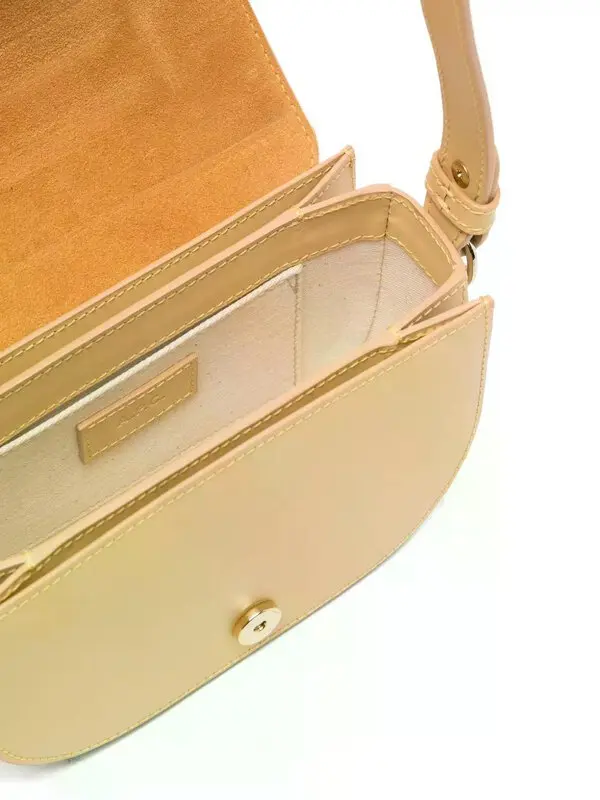 A.p.c. Curved Silhouette Shoulder Bag With Logo Lettering - Yellow