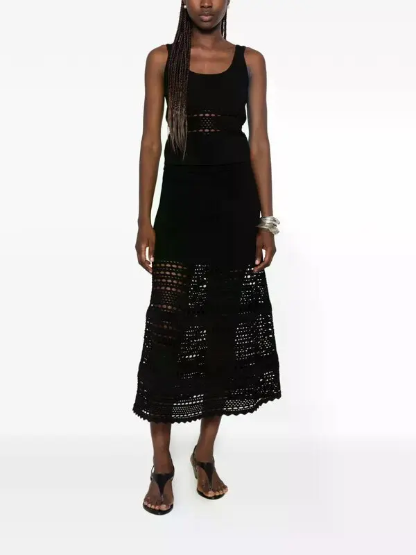 Simkhai Open-stitch Midi Skirt
