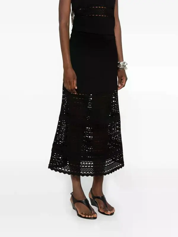 Simkhai Open-stitch Midi Skirt