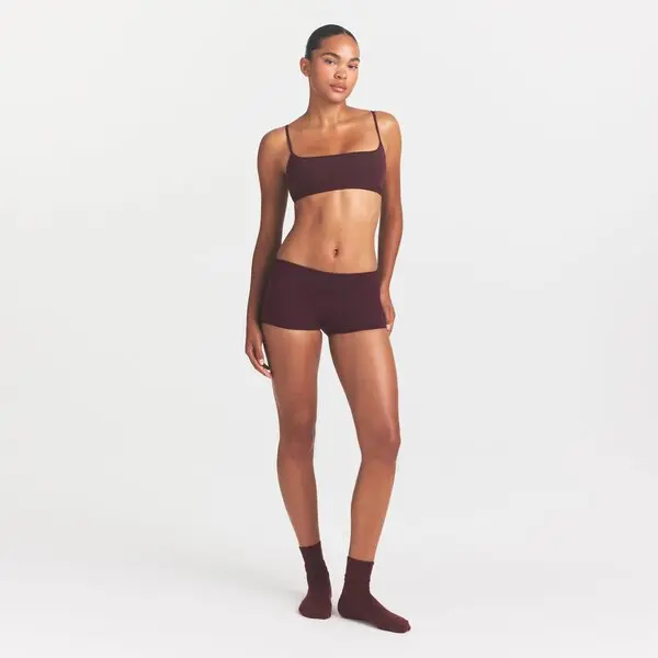 SKIMS Scoop Bralette | Red | | Everyday Cotton - Currant