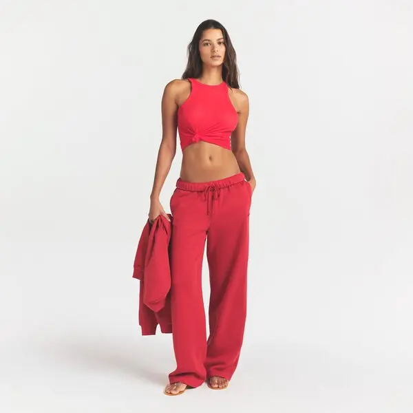 SKIMS Cotton Fleece Classic Straight Leg Pants