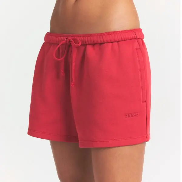 SKIMS Cotton Fleece Classic Short - Washed Red