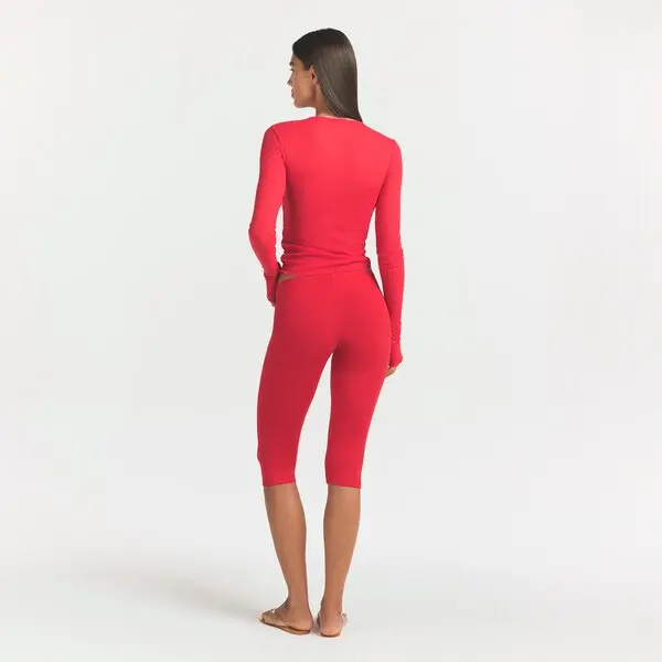 SKIMS Sheer Rib Long Sleeve Top