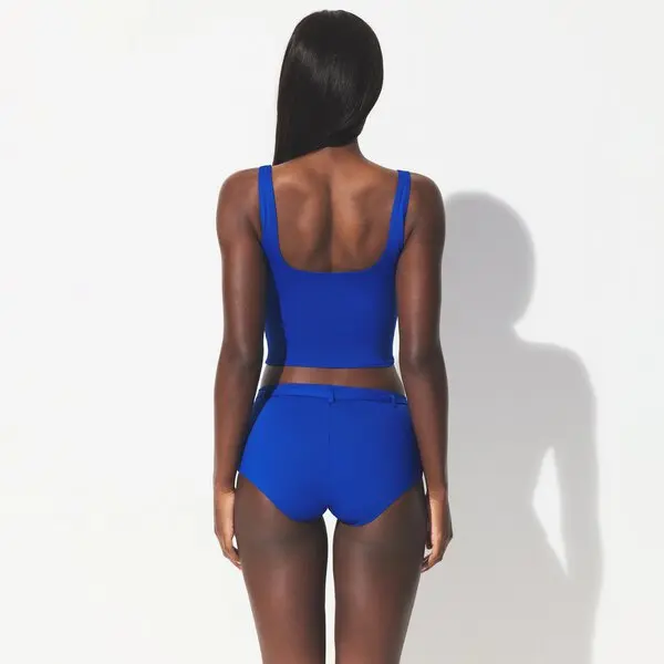 SKIMS Iconic Swim Tank Bikini Top - Cobalt