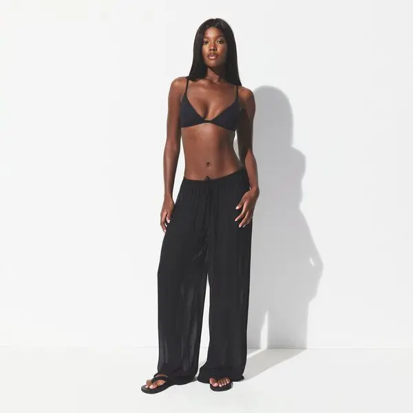 SKIMS Sheer Pant | Black | Medium | Swim Cover Ups - Obsidian