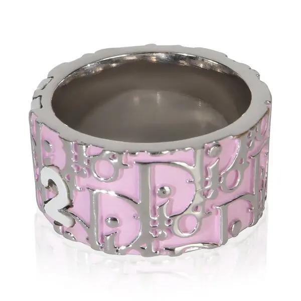 Dior Enamel Oblique Trotter Ring - Palladium_plated