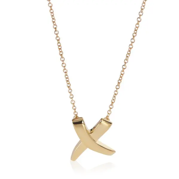 Tiffany & Co. Yellow Gold Paloma Picasso Graffiti X Pendant Necklace - Yellow_gold