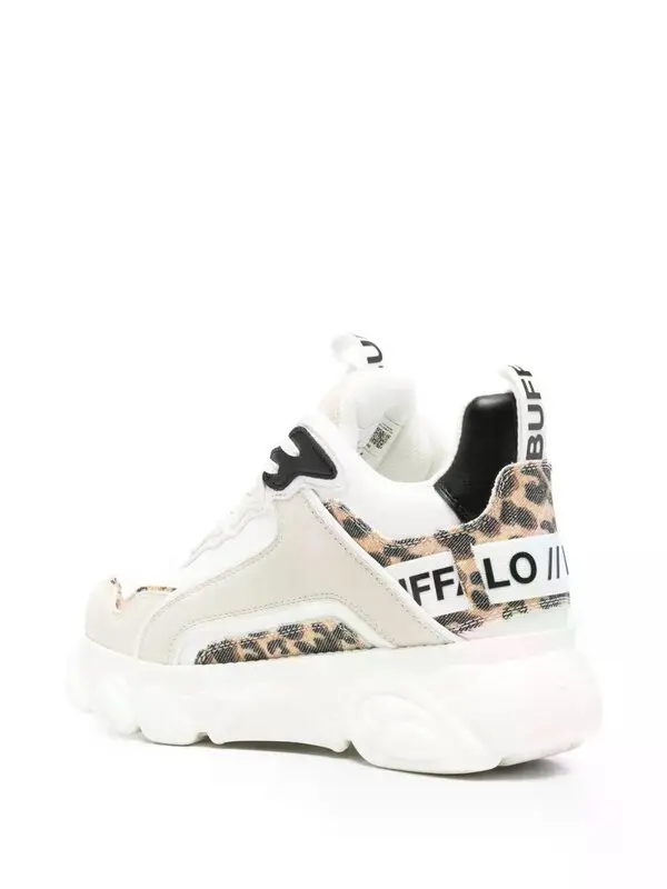 BUFFALO Cld Chai Leopard-print Panelled Sneakers