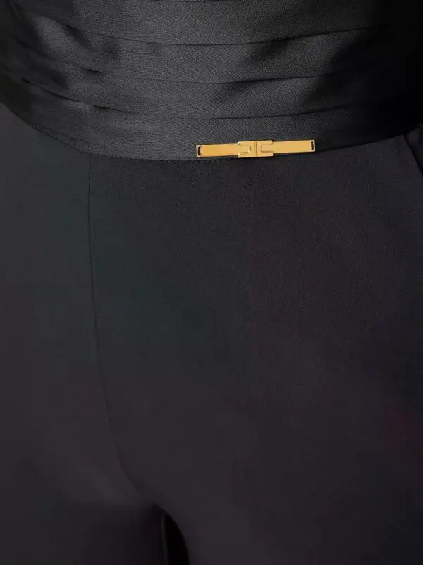 Elisabetta Franchi Logo Plaque Trousers