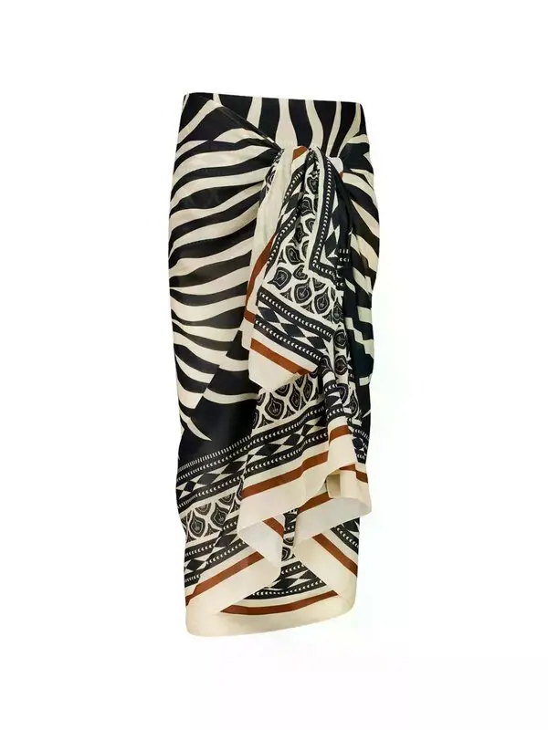 Johanna Ortiz Golden Horizon Graphic-print Pareo - Black