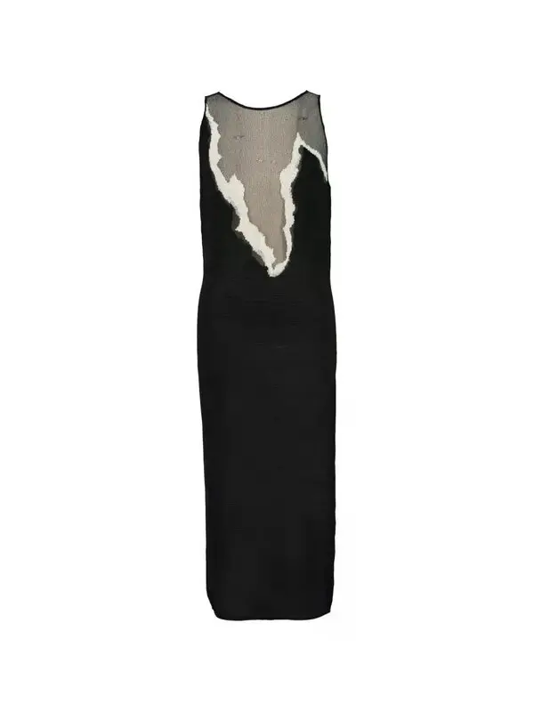 KRIZIA Sleeveless Midi Dress With Mesh Panels